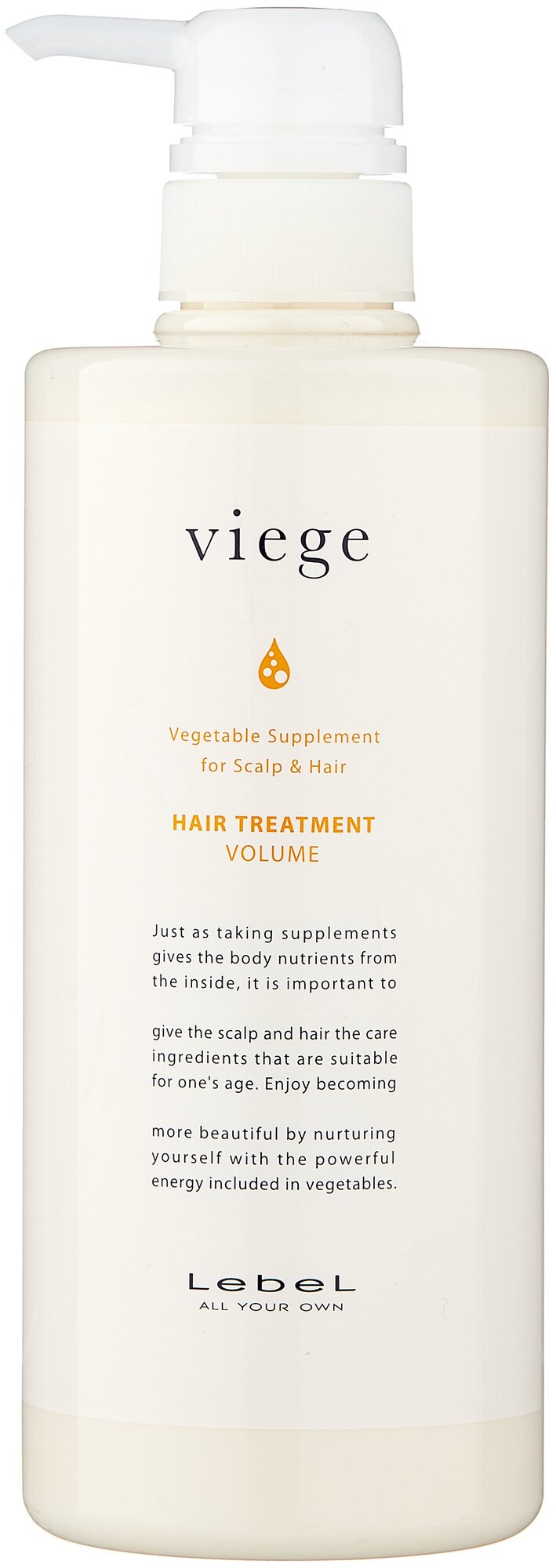 Lebel Viege Treatment Volume - Маска для объема волос 600 мл