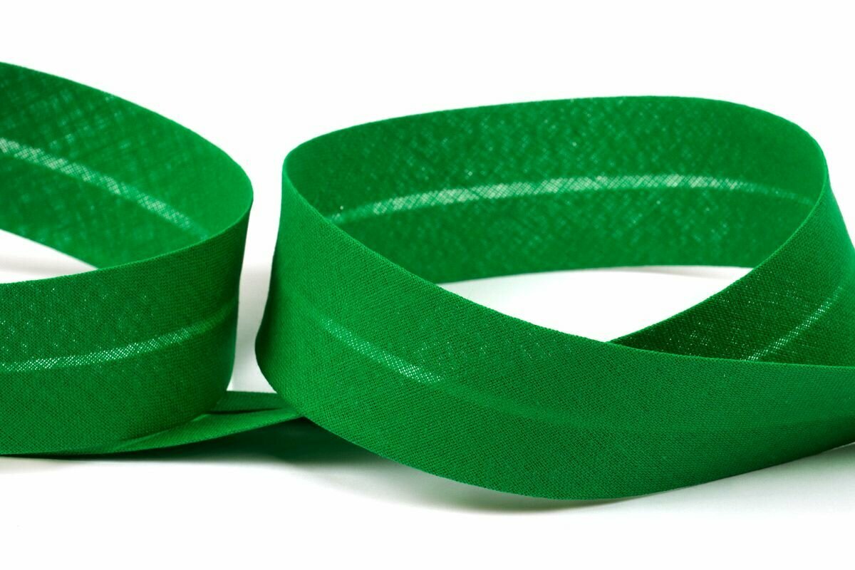 Косая бейка Х/Б "Gamma" GK-30C 30 мм 25 м 1 м №060 зеленый