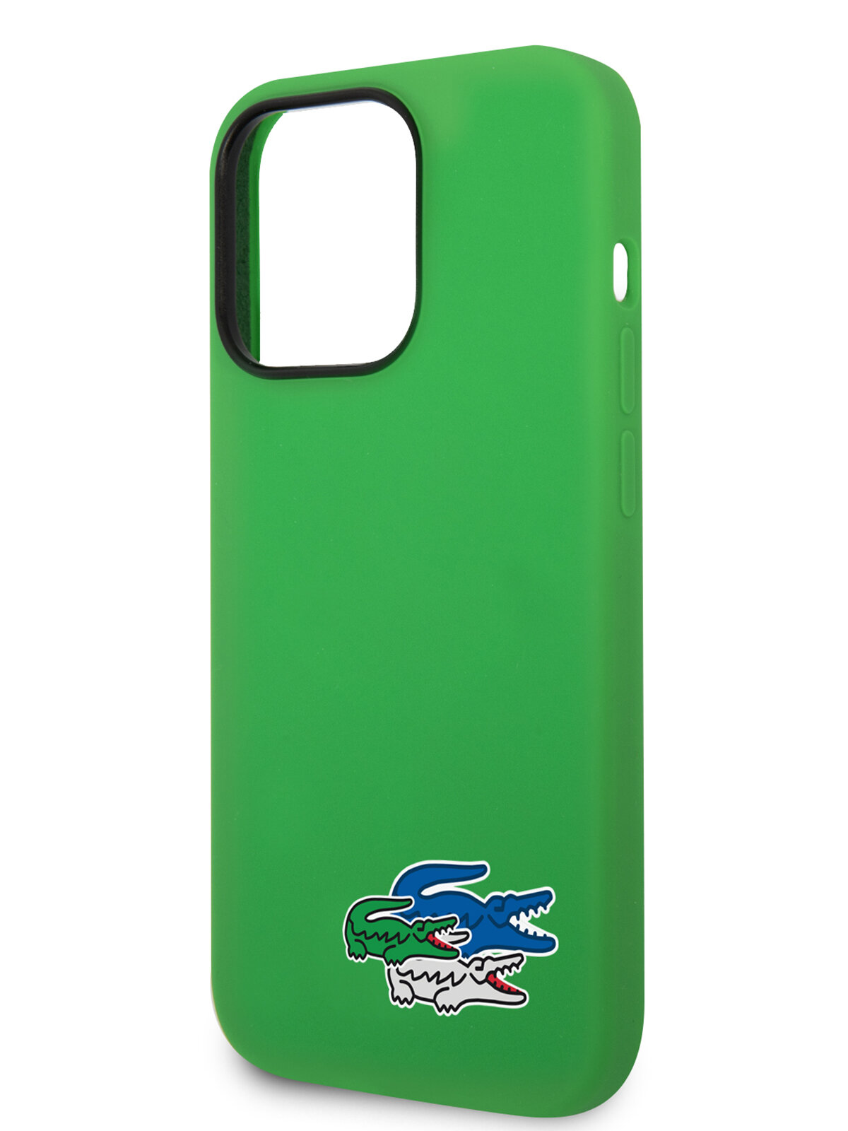 Lacoste для iPhone 14 Pro чехол Liquid silicone Triple Logo Hard Green