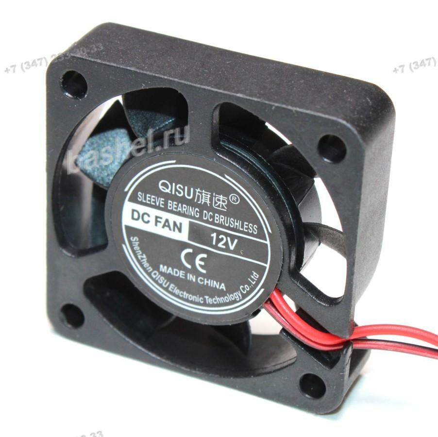 DC-FAN1240, Вентилятор для охлаждения экструдера, Размер: 40*40*10 мм, (Uпит.=12VDC, Imax=110mA, разъем XH2.54-2P, Sleeve bearning)