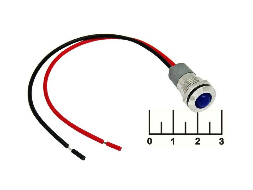 Индикатор антивандальный 12-24V GQ12WR-B синий