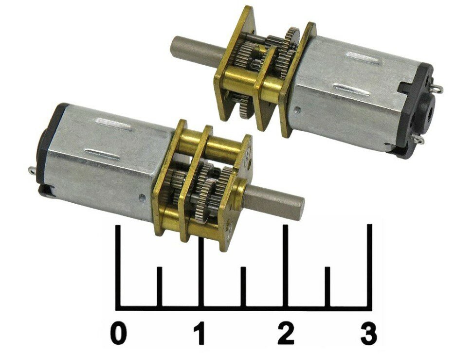 Мотор-редуктор 12V 300RPM вал 3*8