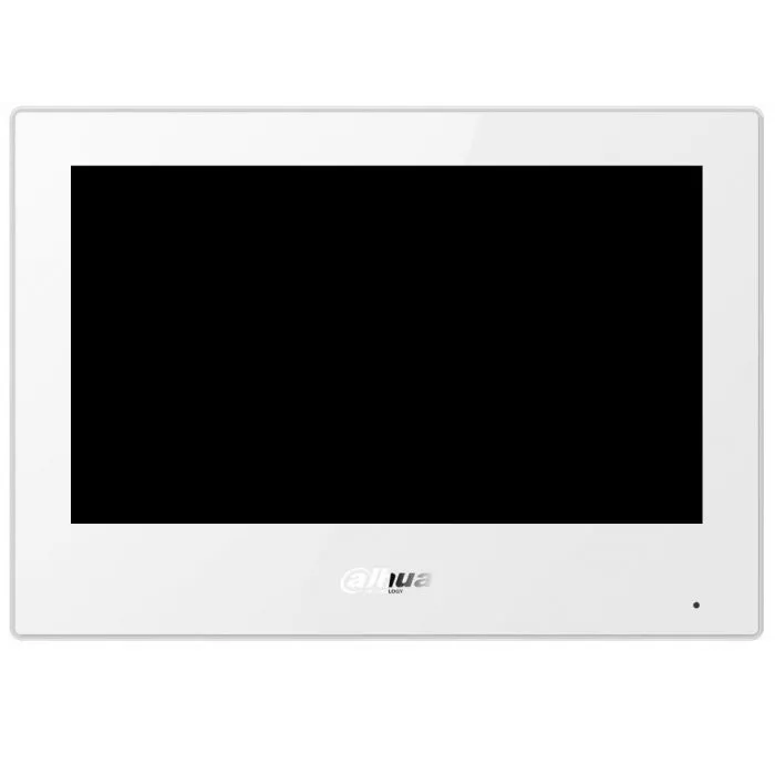 Видеодомофон Dahua DHI-VTH5321GW-W IP 7-и дюймовый, белый 1024x600 разрешение, ёмкостной сенсорный экран; тревожные входы / выходы 8/1; RS485; LAN; по