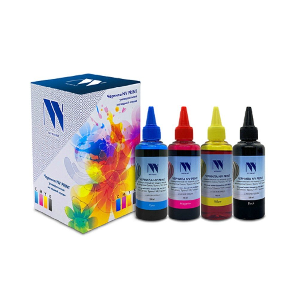 Чернила NV-Print NV-INK100U-4, Набор из 4 цветов