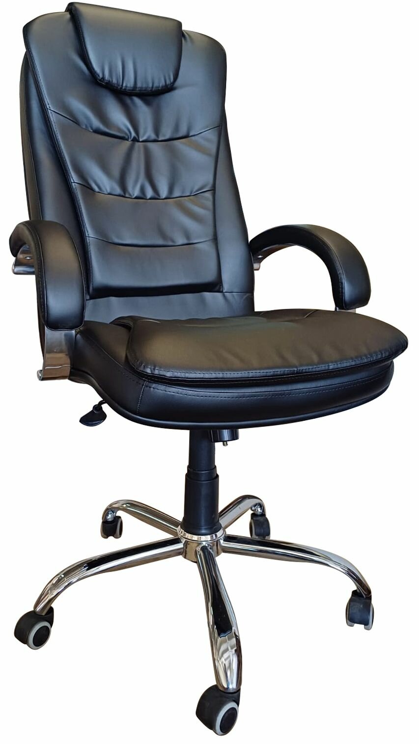 Q-65 хром s натуральная кожа Мадрас черная