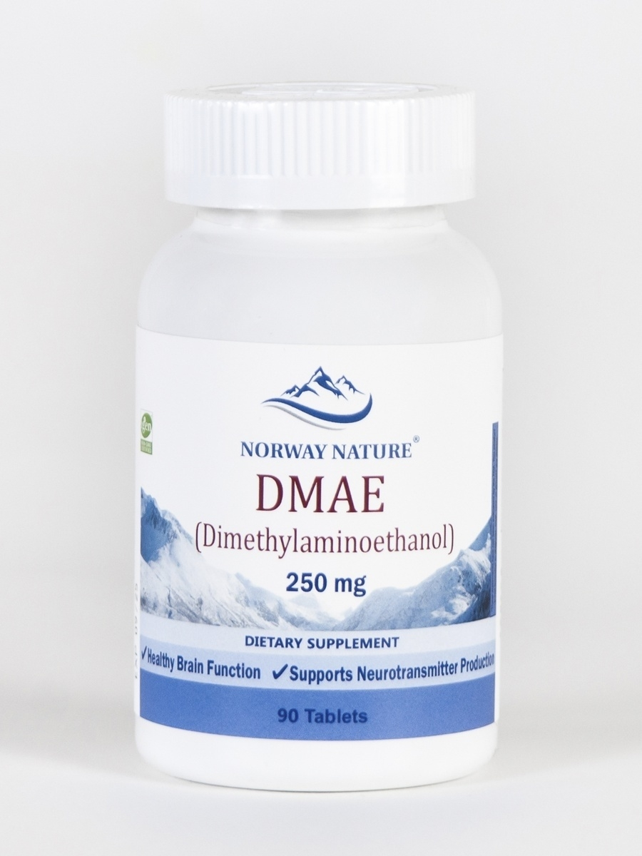 Добавки для улучшения памяти и питания мозга Norway Nature DMAE 250 mg. 90 таб.