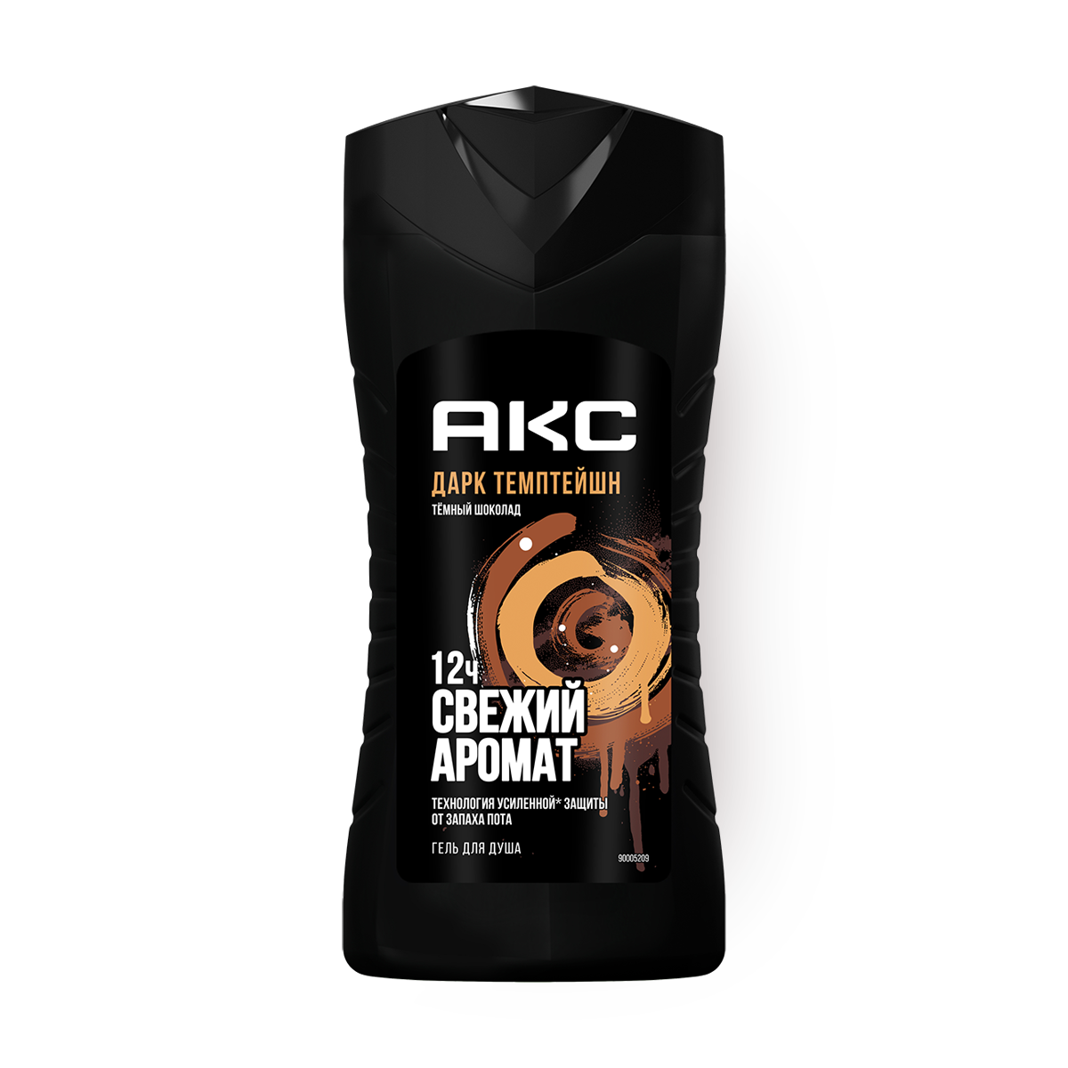 Гель для душа AksUnilever Dark Temptation, мужской, с ароматом шоколада, 250 мл