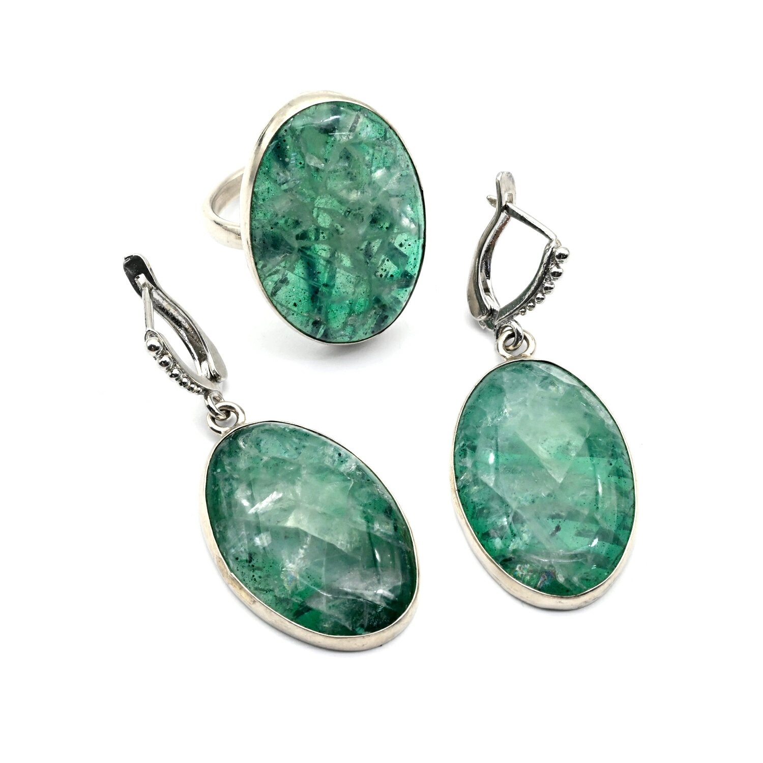 Комплект бижутерии, флюорит