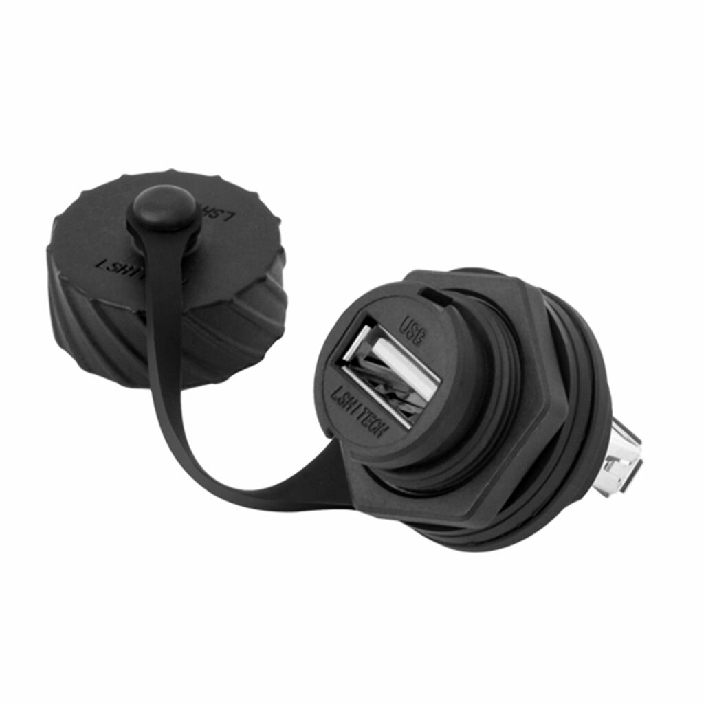 USB 2.0 Женская розетка Адаптер для крепления на панели Прямой водонепроницаемый разъем