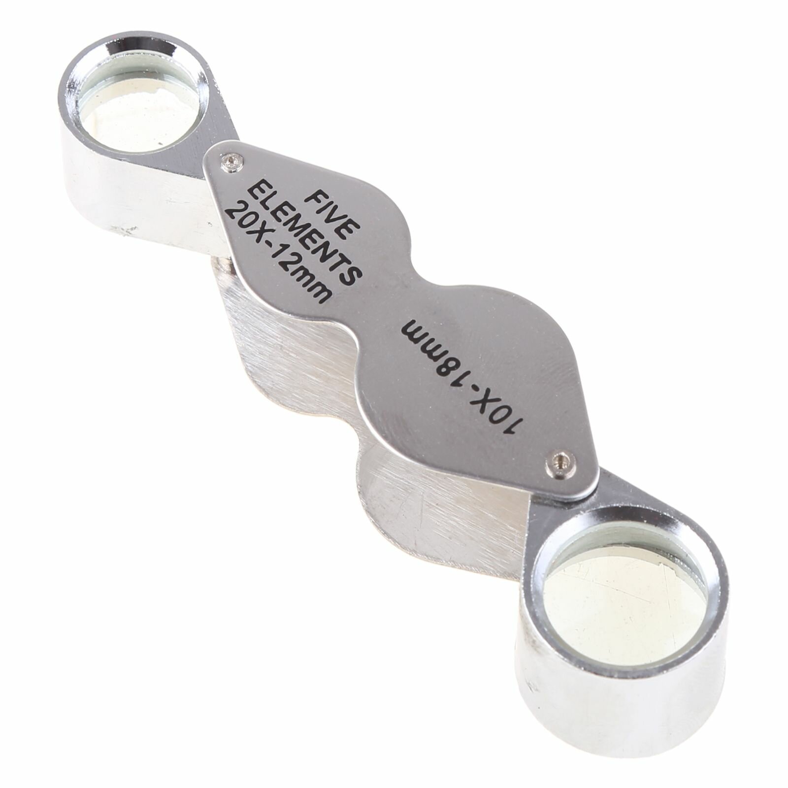 Карманная лупа для ювелирных изделий 10X 20X увеличительное стекло с двойной складной лупой
