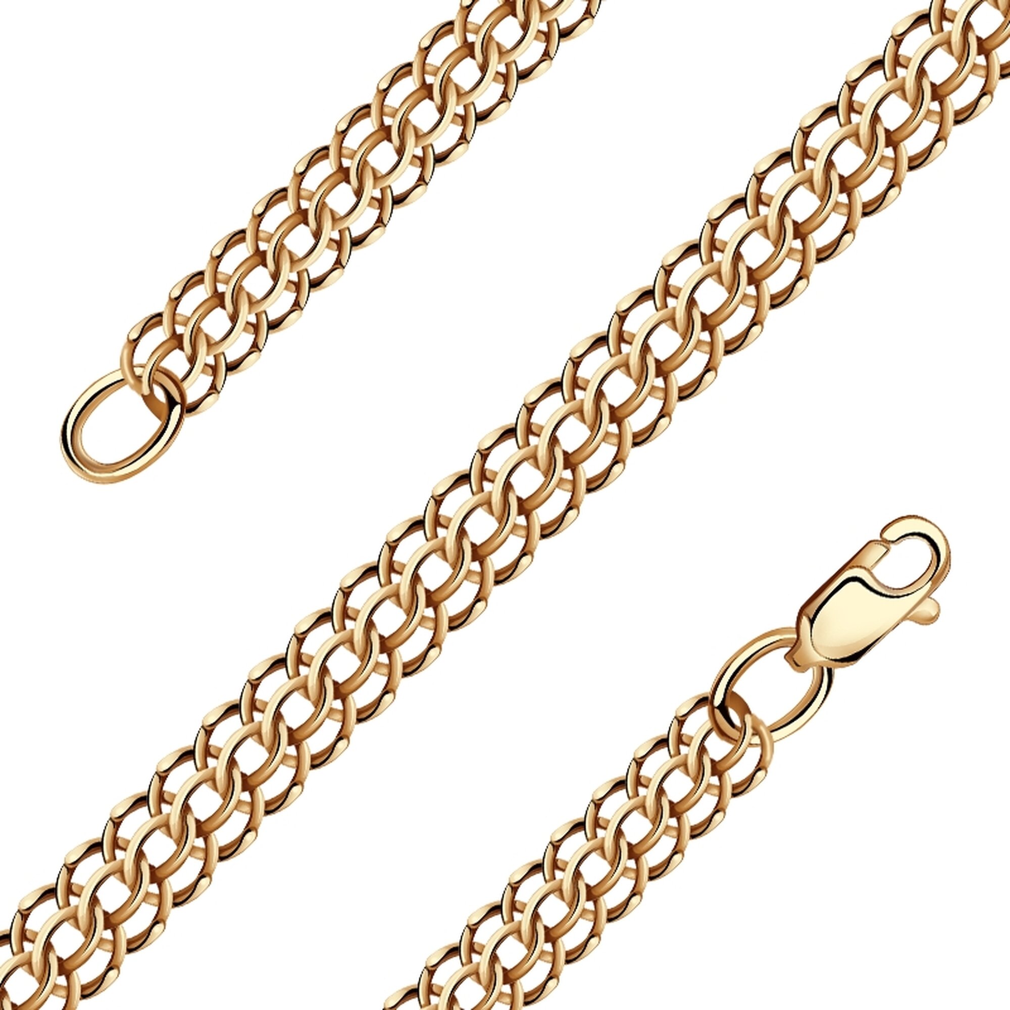 Браслет, красное золото, 585 проба