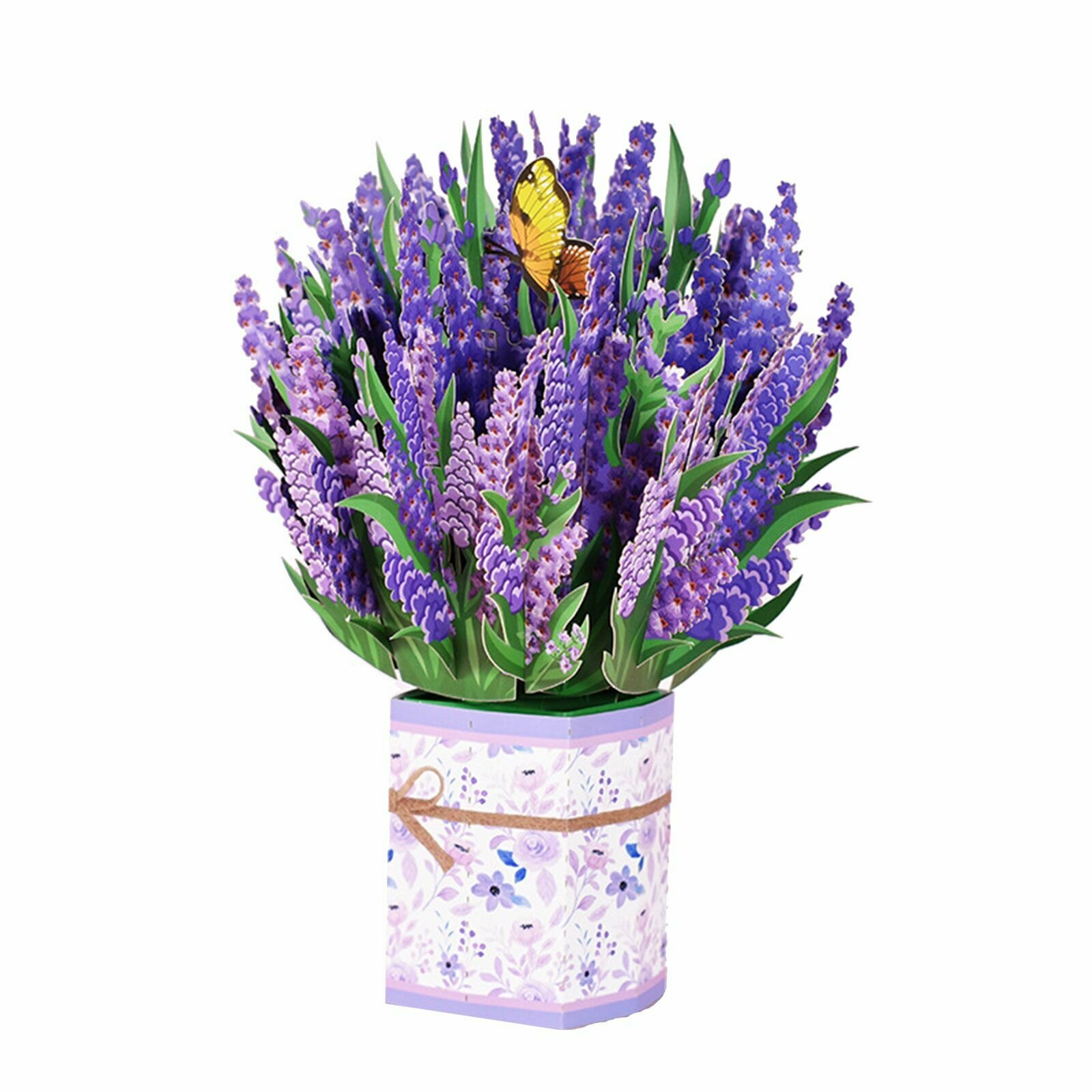 3D Открытка с Цветами, - Лавандовый стол