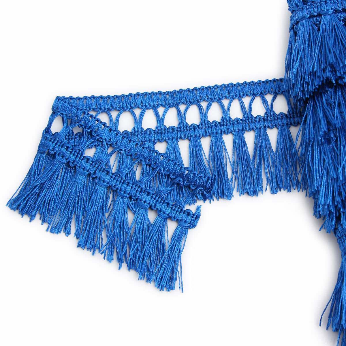 Бахрома айрис с кистями, 50 мм, 25 м, цвет 115 Василек (0390-0040)