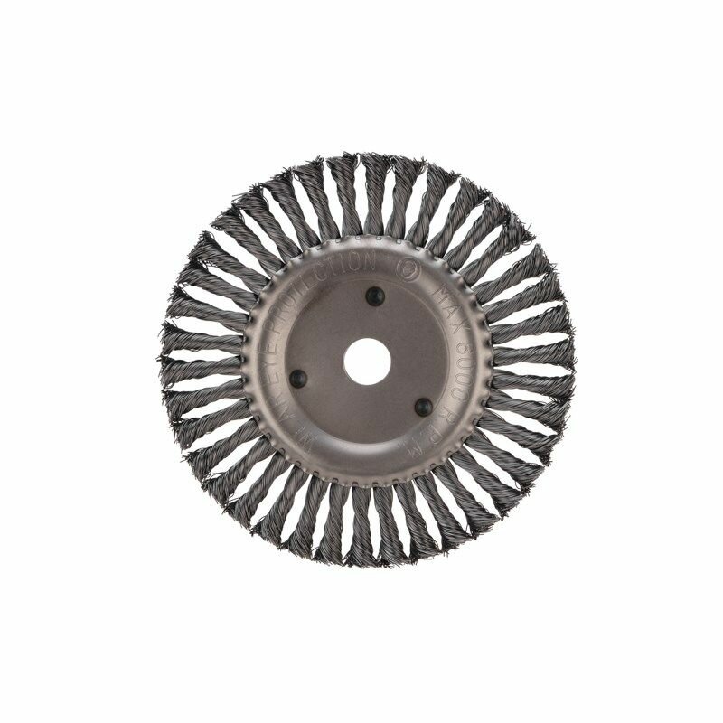 Щетка дисковая для УШМ, крученая стальная проволока, 200мм, отв. 22,23мм KRANZ