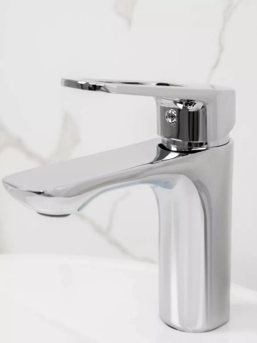 Смеситель для раковины в ванну однорычажный, картридж 35 мм, цинк