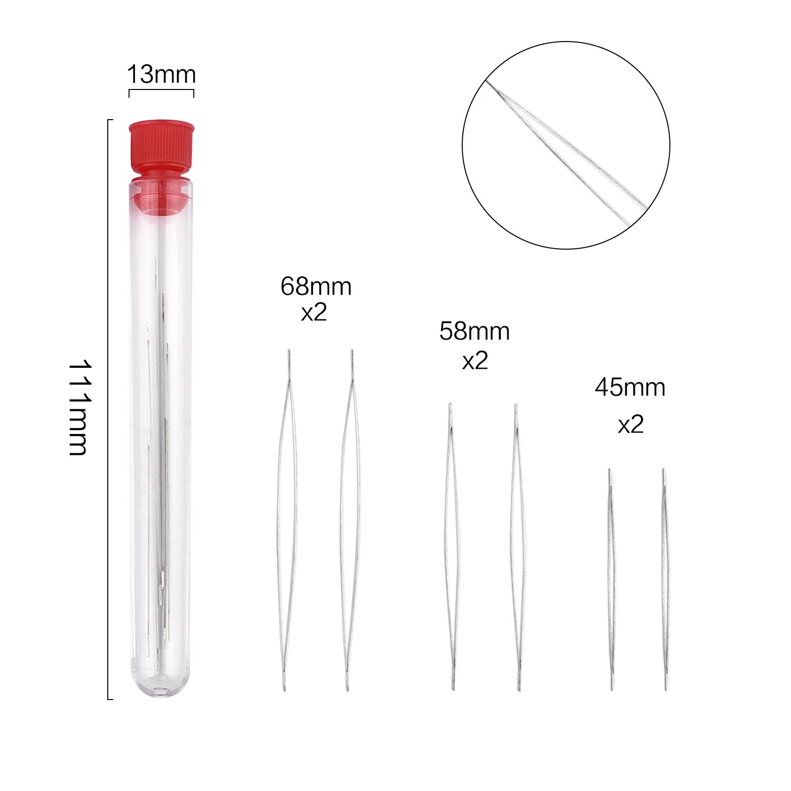 Иглы для бисера SEVENWELL Beading Needles Pins Set 06