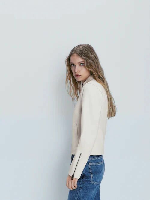 Куртка Massimo Dutti Весна-лето 2023, размер S, бежевый — фото 1