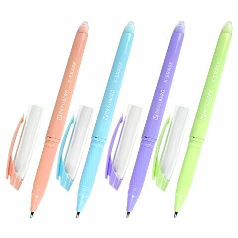 Гелевая ручка Brauberg "X-erase Pastel", пиши-стирай, 0,7 мм, синяя (143953)