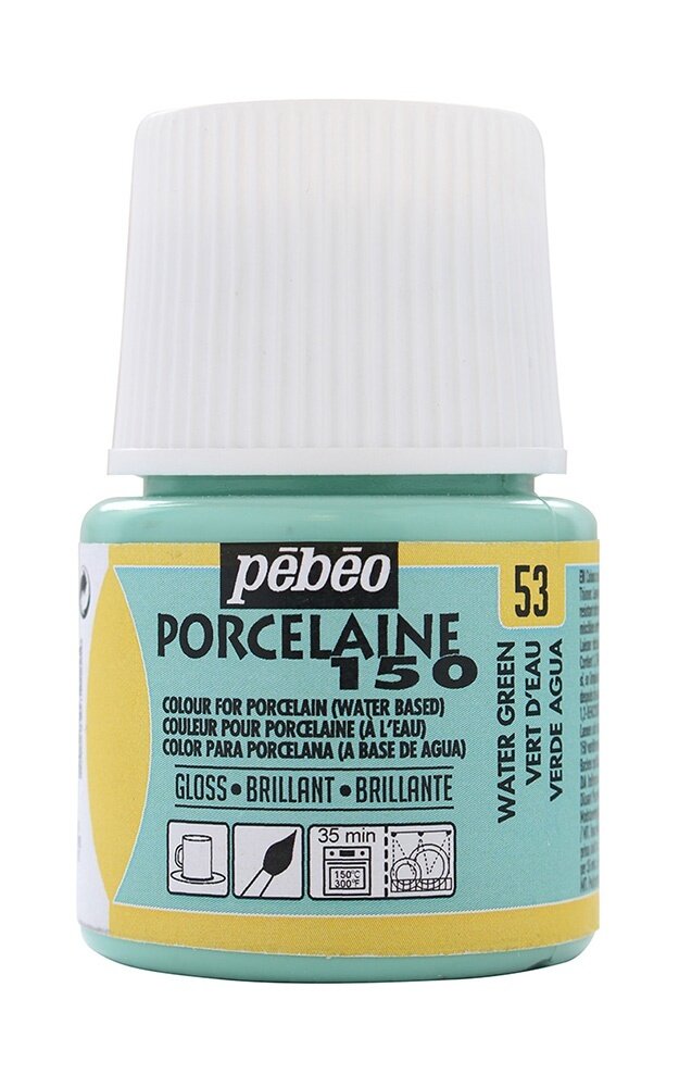 Краска по фарфору и керамике Pebeo под обжиг, пастельная Porcelaine 150, 45 мл, зеленый