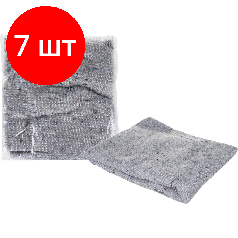 Комплект 7 штук, Тряпка для пола 100х80 см частопрошивная 0.25 180г/м2 TS4404