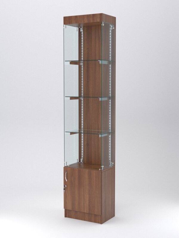 Витрина "астерия" №122 (без дверки, задняя стенка - ДСП), Орех