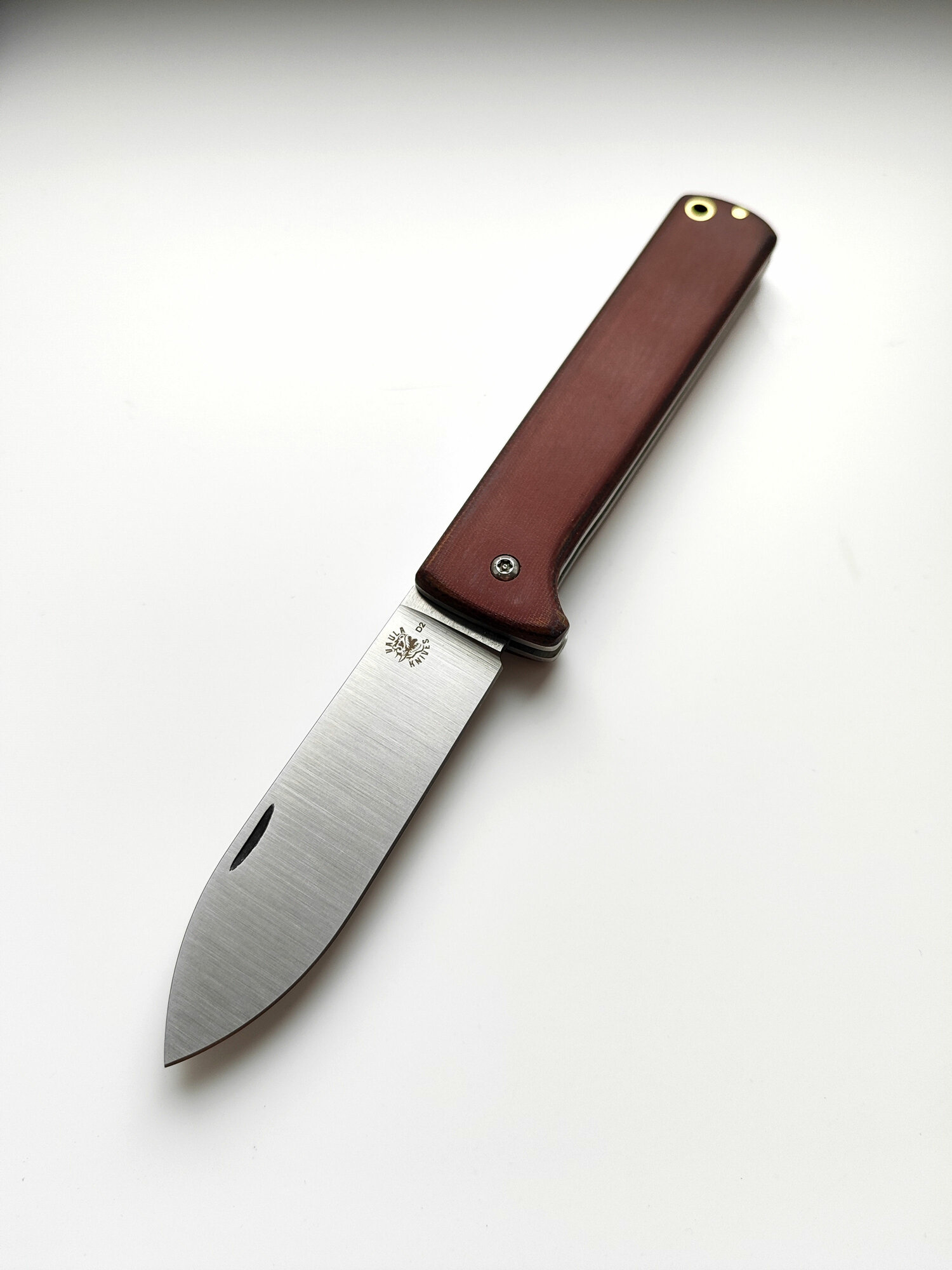 Нож складной "Кефарт" с сталью D2. Atropos - VaulaKnives. Слип джойнт. Нож туристический. Длина лезвия 9 см