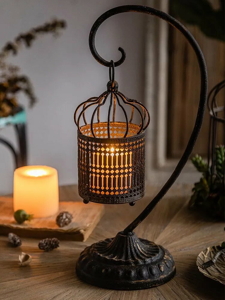 Подсвечник, Элегантная Русская Классика, чугун, черный, настольный