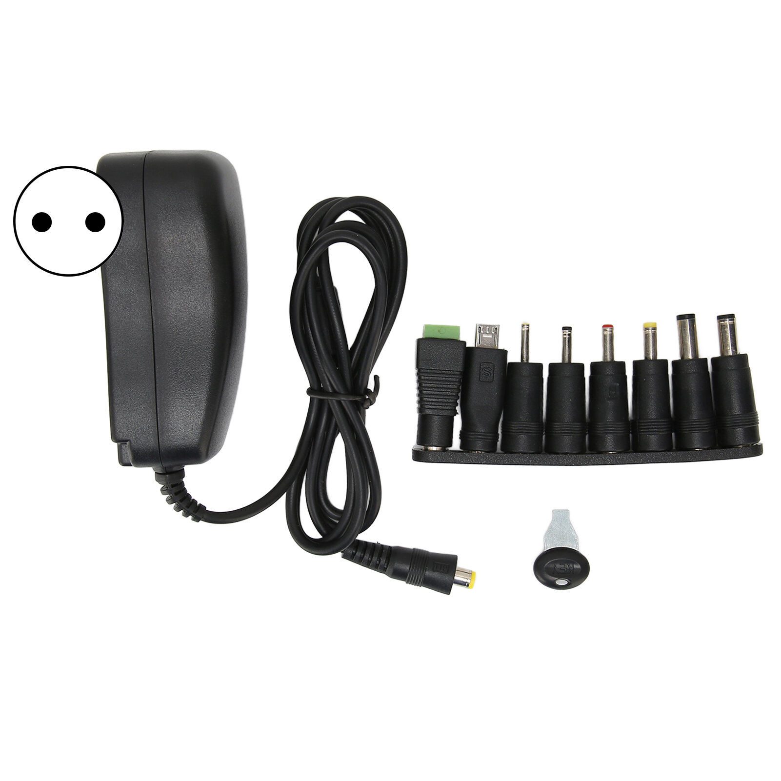 Многофункциональный универсальный адаптер питания мощностью 30 Вт с USB-портом Адаптер питания с регулируемым напряжением, вилка 100‑240VEU