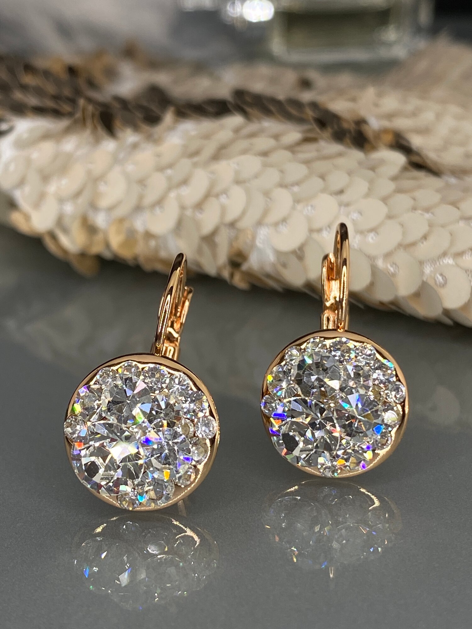 Серьги, кристаллы Swarovski