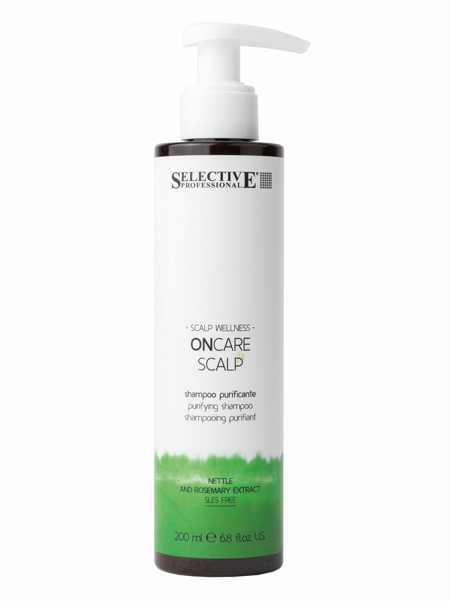 Selective Шампунь-Пилинг Очищающий, Эффективно устраняющий Перхоть, ONCARE SCALP 200мл