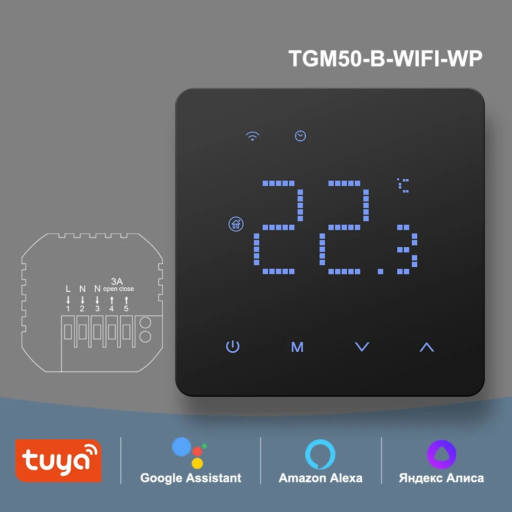 Термостат Beok Wi-Fi для умного дома TGM50B-WIFI-WP