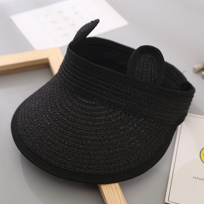Детский пустой цилиндр, летняя соломенная шляпа, козырек, шляпа от солнца, шапка ручной работы для мальчиков и девочек, пустая верхняя шляпа-антиприседание с козырьком