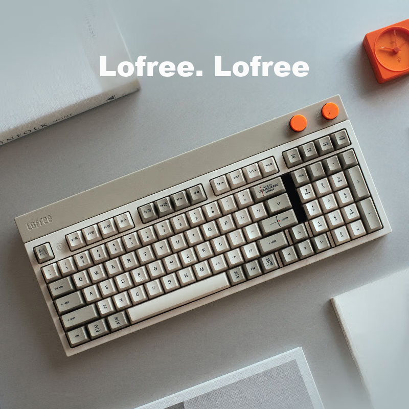 Компактная трехрежимная настраиваемая механическая клавиатура LOFREE, серая, Bluetooth, 98 клавишКомпактная трехрежимная настраиваемая механическая клавиатура LOFREE, серая, Bluetooth, 98 клавиш