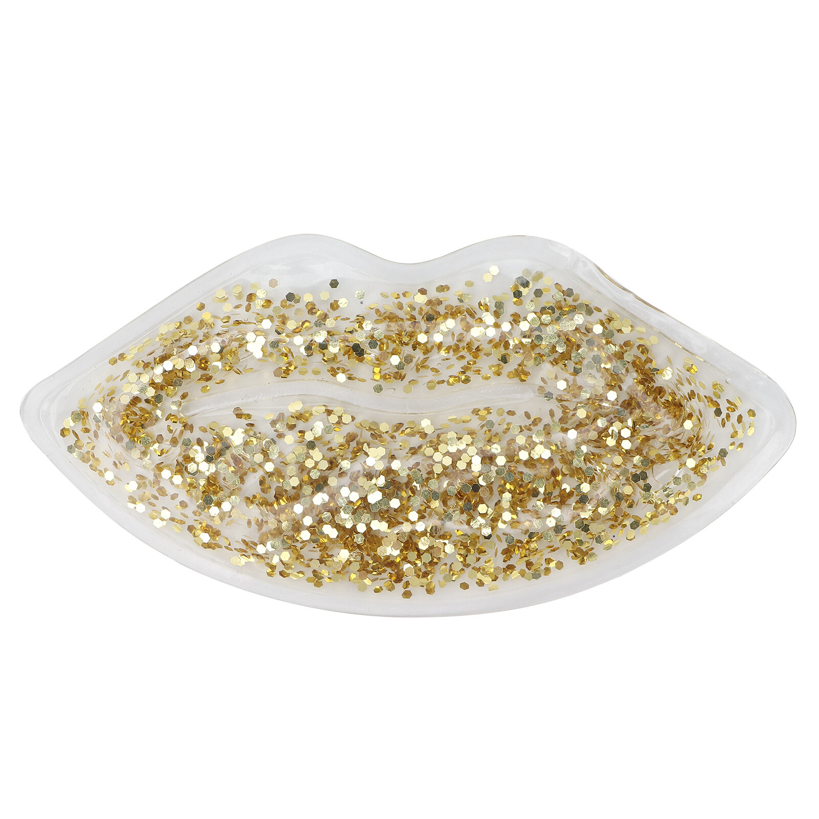 Hot Cold Compress Lips Ice Pack Glitter Sequins Cooling Therapy Lip Gel for SwellingGold