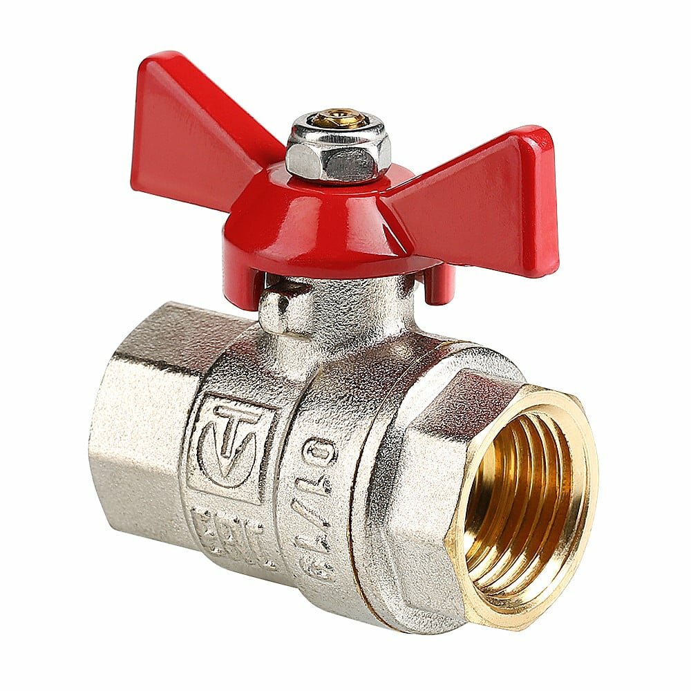 Кран шаровой 1/2" ВВ бабочка BASE VALTEC (VT.217. N.04)