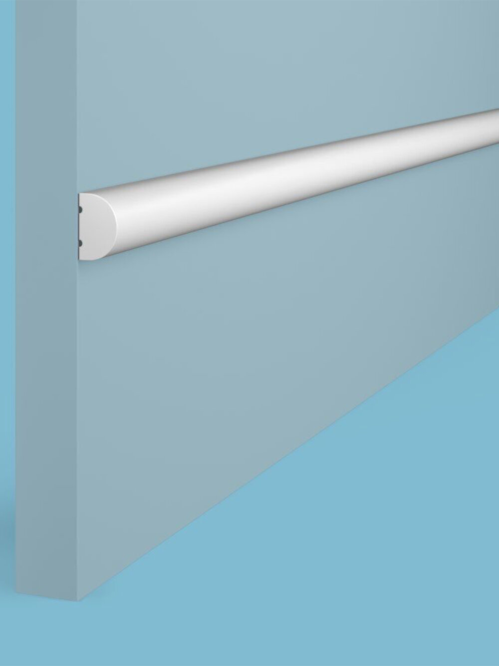 Молдинг из экополимера Cosca MX012, 19х12х2000 мм, декоративный, белый, набор 10 шт.