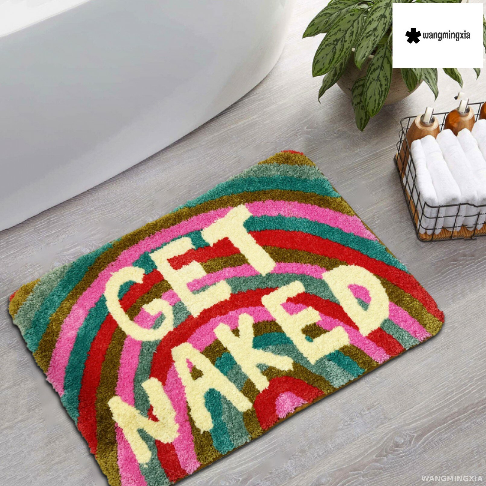 Коврик MyPads "GET NAKED", противоскользящий, быстросохнущий