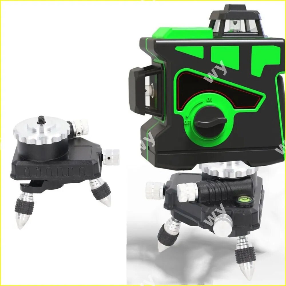 Аксессуар для нивелира - держатель для лазерного уровня, трипод, крепление 1/4", 5/8", хром — фото 1