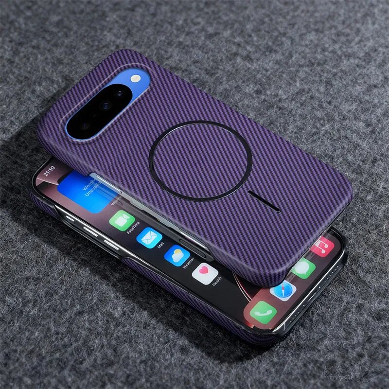 Чехол Google Pixel Из Углеродного Волокна - Полукорпусный, С Google Pixel 10 Pro XL, Фиолетовый, F6