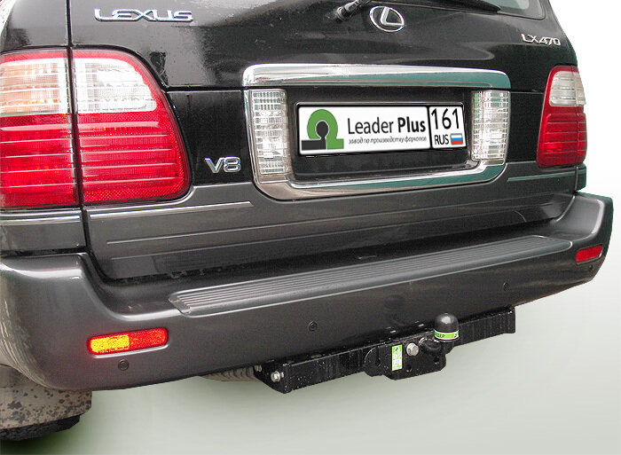 Фаркоп Лидер-Плюс для LEXUS LX 470 (UZJ100) / TOYOTA LAND CRUISER 100 1998-2007 с электрикой и сертифкатом в комплекте арт.(L104-F)
