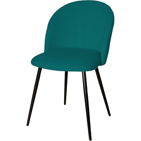 Комплект стульев домашних M-group бостон, аквамарин, чёрные ножки (2 шт)