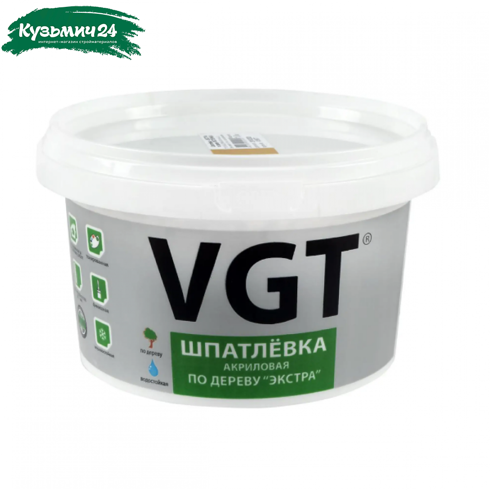 Шпатлёвка VGT экстра по дереву дуб 1 кг