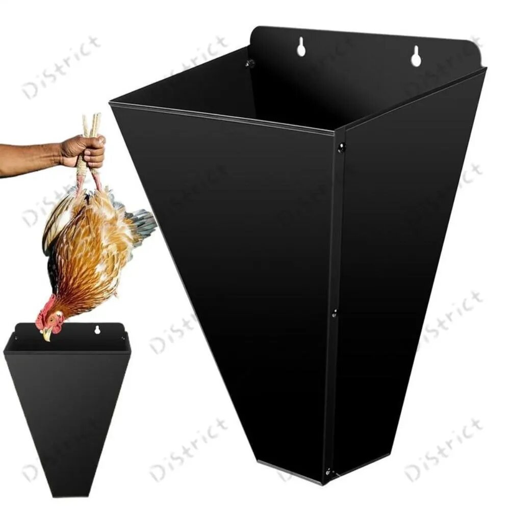 Конус для разделки цыплят из стали, черный, размеры 26x33.5x17.5 см и 26.1x35.4x22.6 см, до 8 фунтов — фото 1