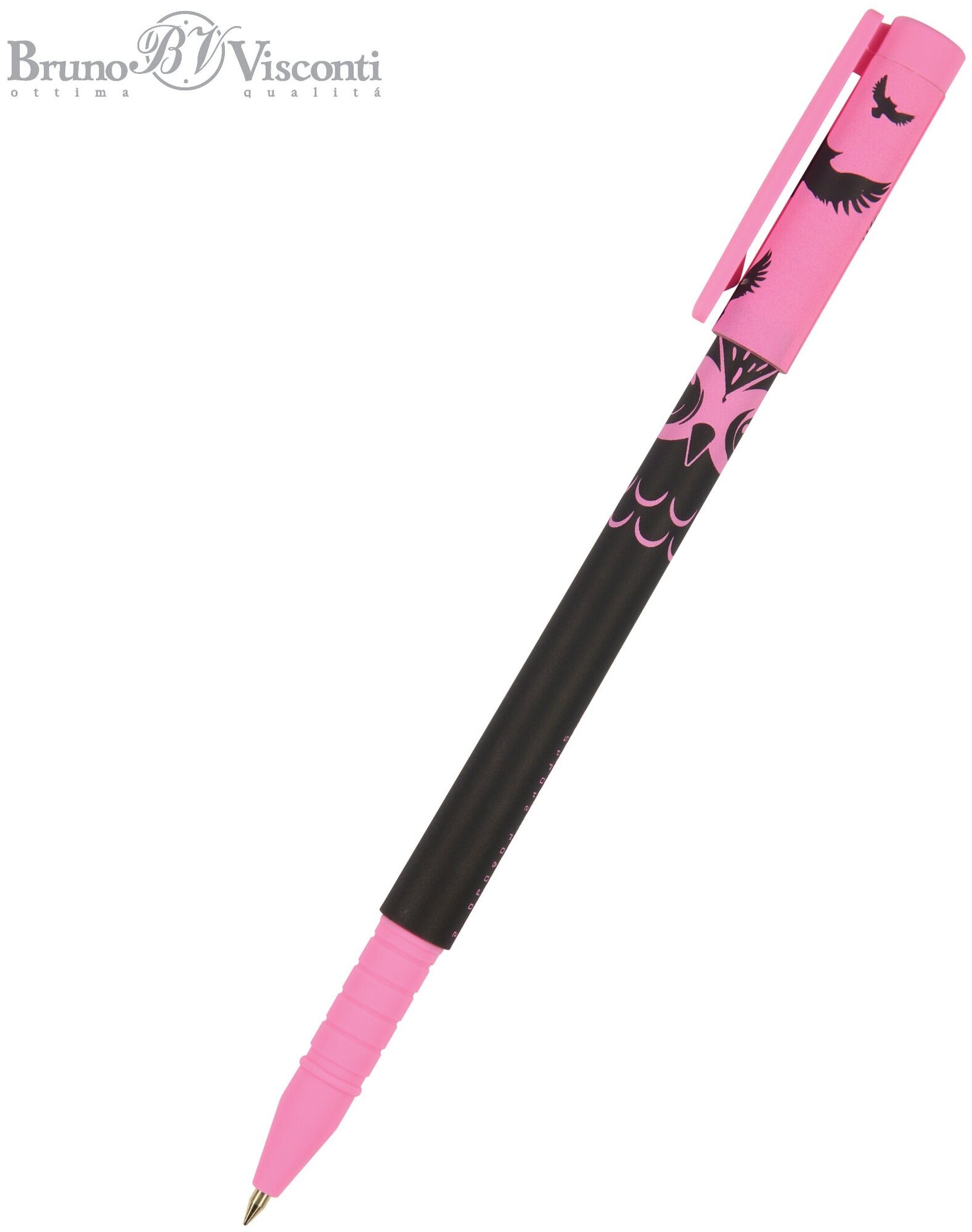 Ручка BrunoVisconti, шариковая, 0.5 мм, синяя, FunWrite «черная сова», Арт. 20-0212/46