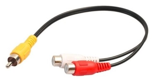 Кабель-переходник штекер RCA-2 гнезда RCA