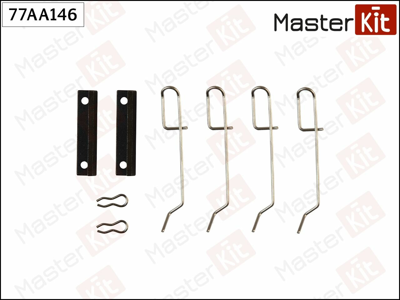 Комплект установочный тормозных колодок Renault Clio, IIBBCB 98-Peugeot 206 07- MasterKit 77AA146