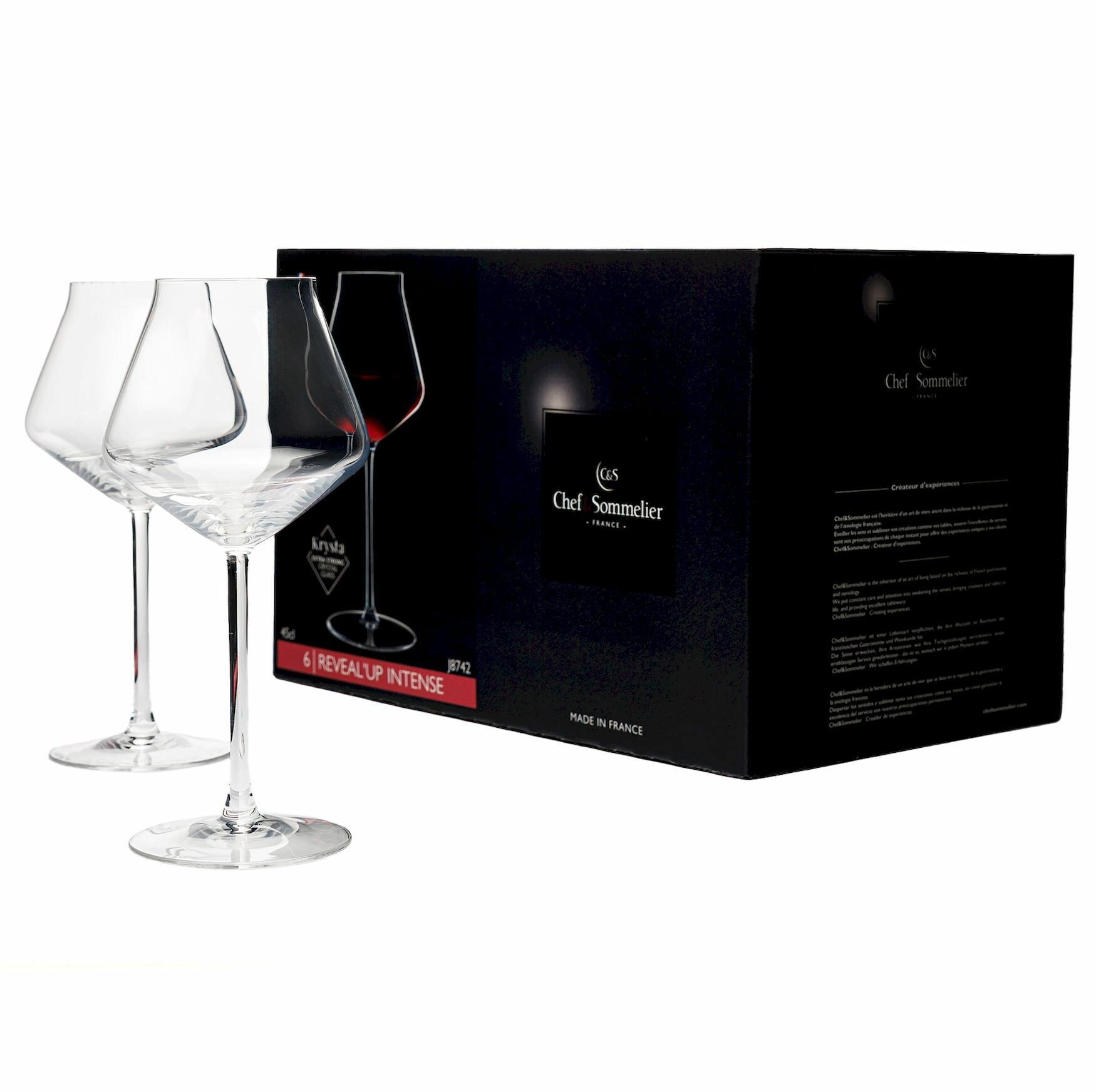 Бокалы Chef&Sommelier "Reveal Up", для вина, хрустальное стекло, 450 мл, 6 шт