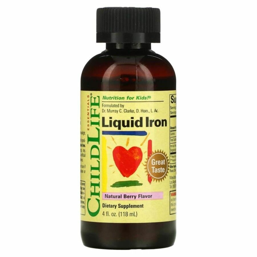Жидкое железо l ChildLife Liquid Iron, 118 мл.