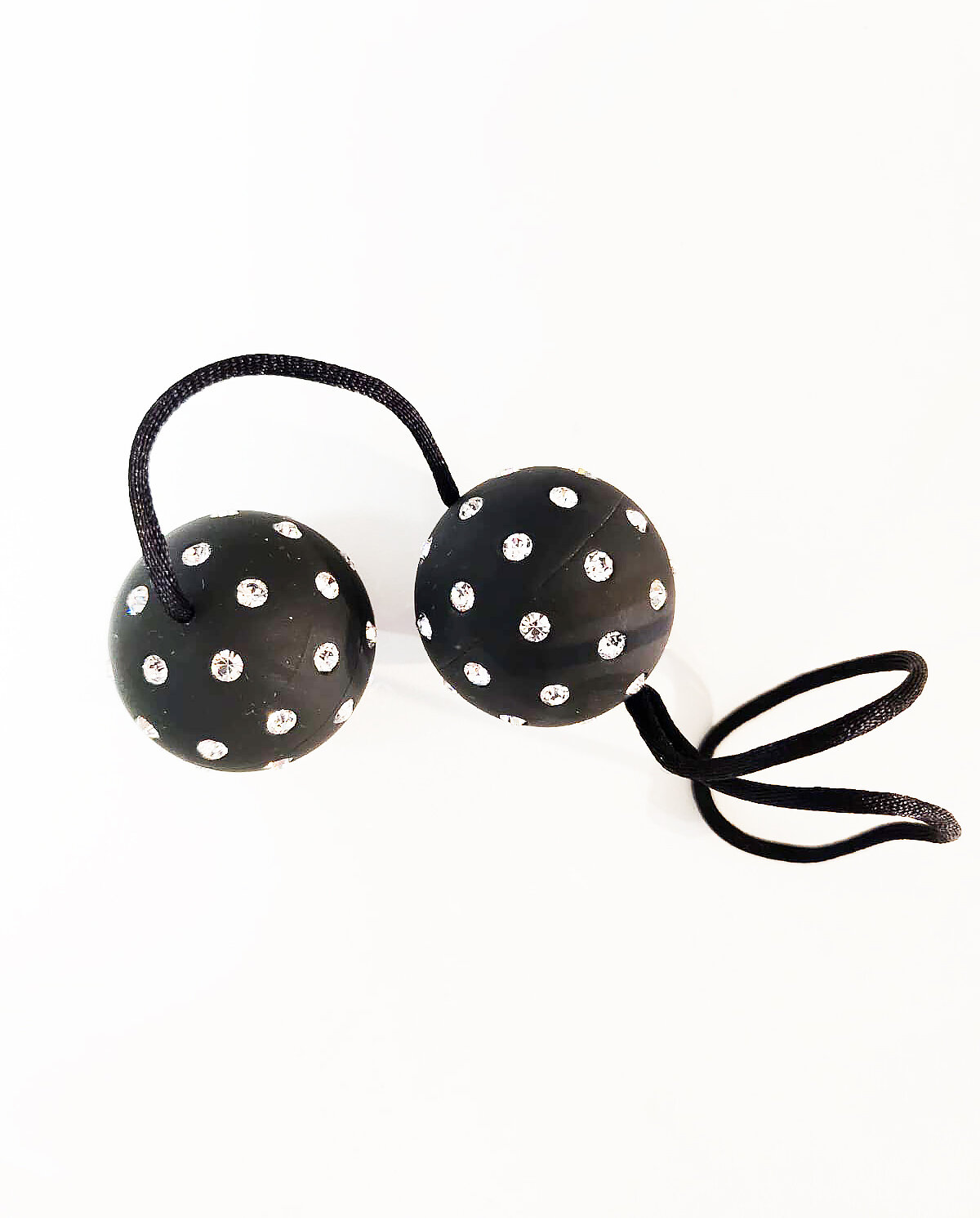 Вагинальные шарики Glamorous Loveballs со стразами, черный