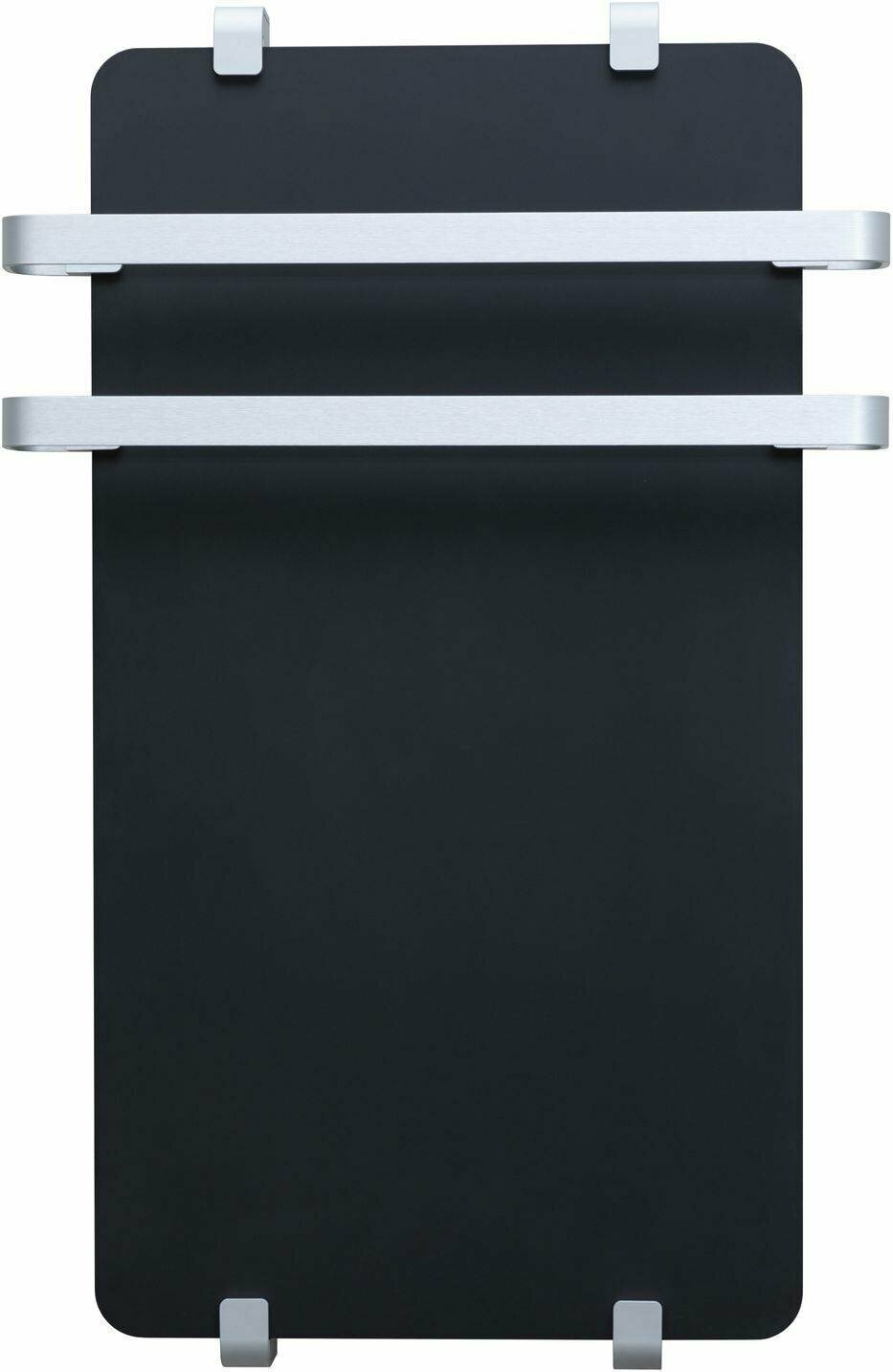 Полотенцесушитель электрический Allen Brau Infinity 80x44 с рейлингом 2.0 и креплением, серебро браш